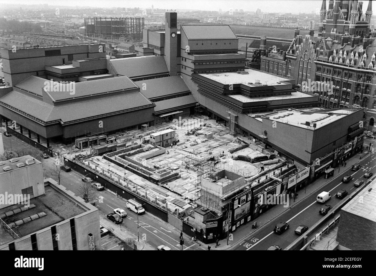 TES British Library, Euston Road, London under construction. 21 April ...