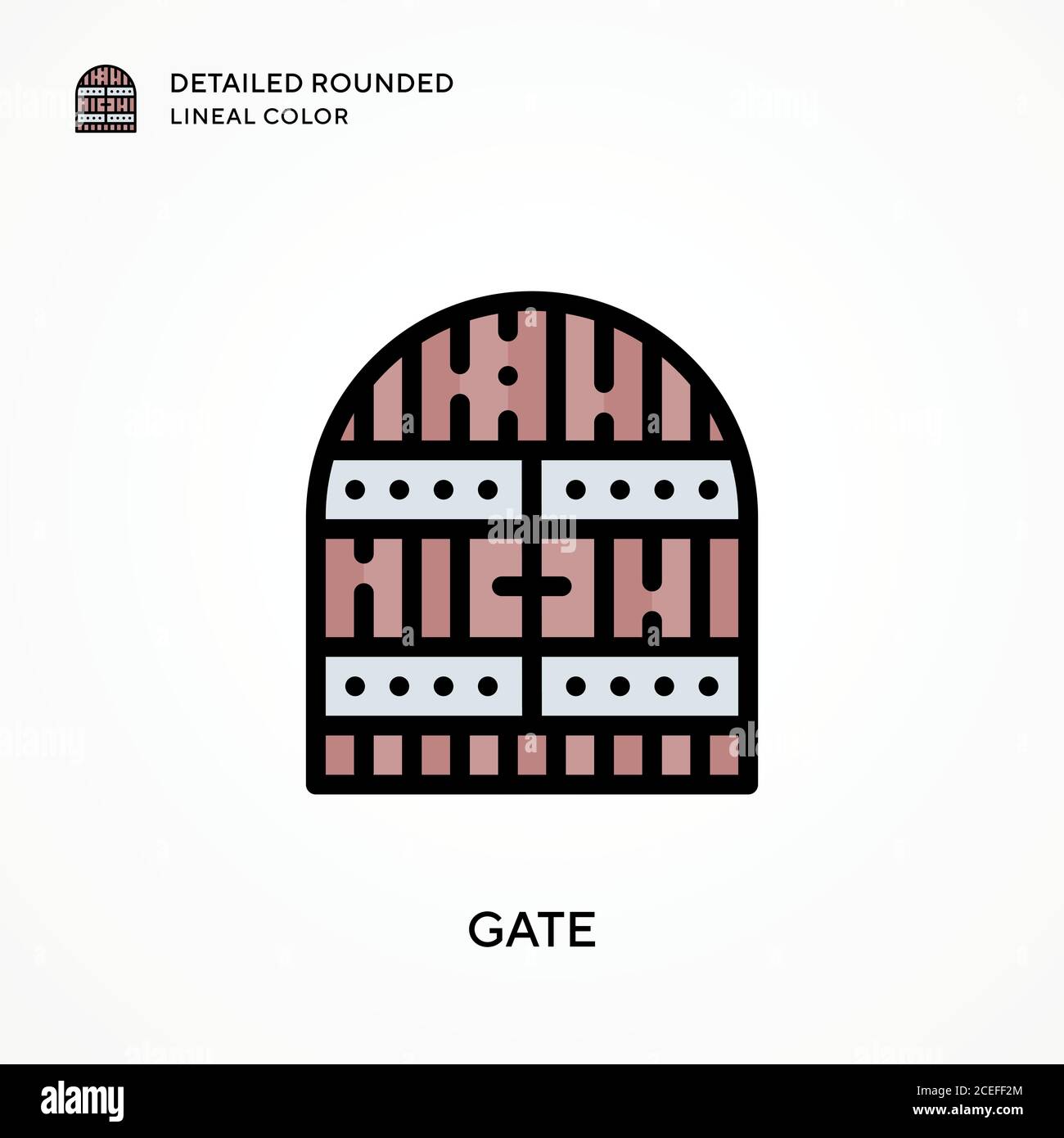 Gate detailed rounded lineal color. Modern vector illustration concepts ... Gate detailed rounded lineal color. Modern vector illustration concepts ...