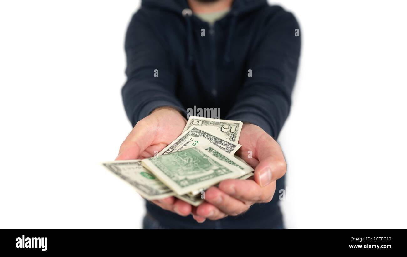 Handing over money hi-res stock photography and images - Alamy