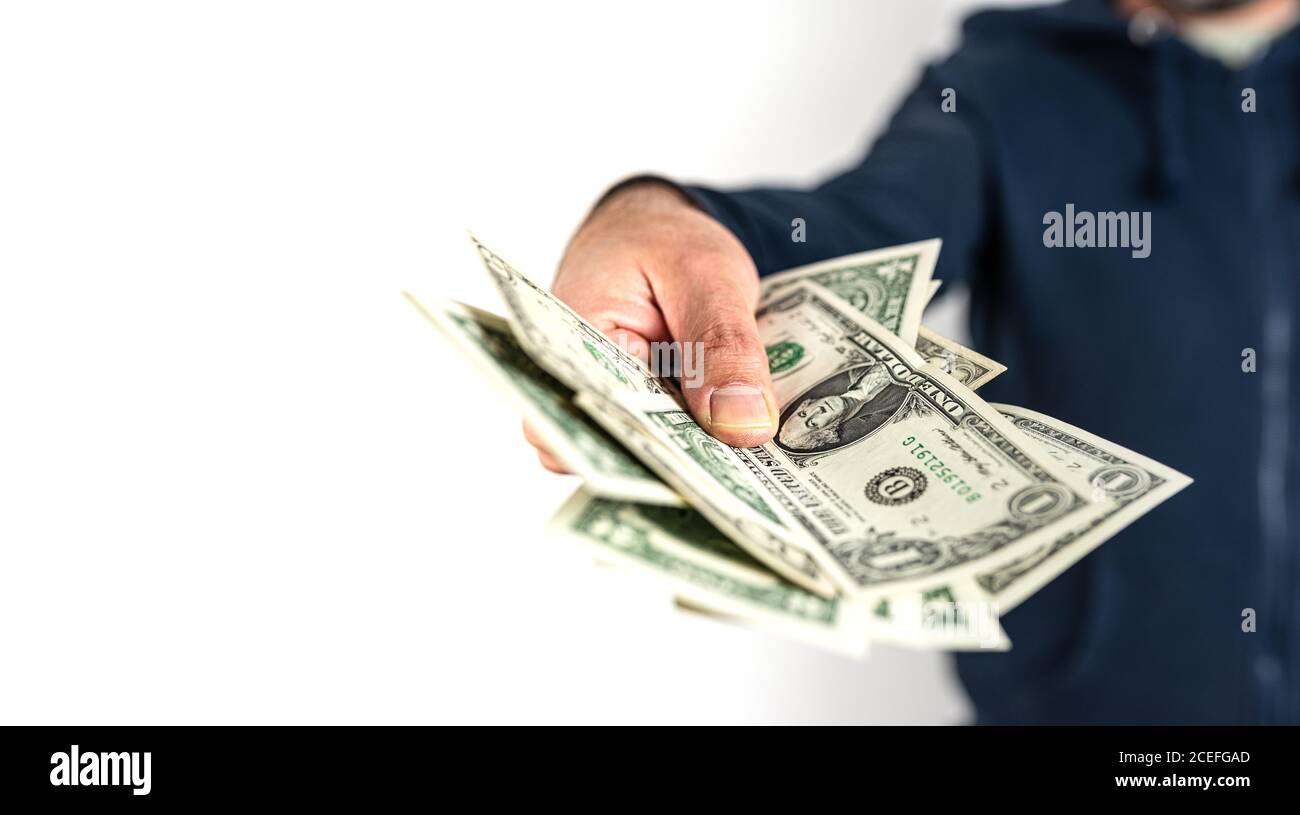 Handing over money hi-res stock photography and images - Alamy