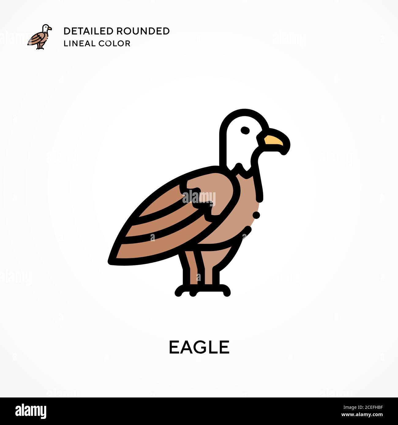 Eagle detailed rounded lineal color. Modern vector illustration concepts. Easy to edit and ...