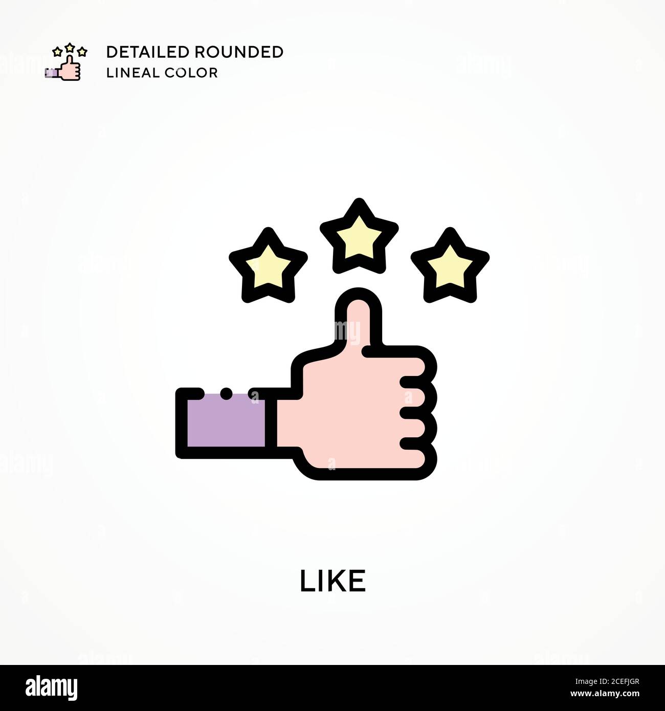 Like detailed rounded lineal color. Modern vector illustration concepts ...