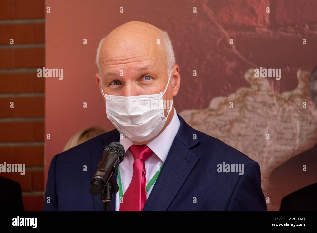 Taipei, Taiwan. 01st Sep, 2020. Czech Senator Pavel Fischer wears a ...