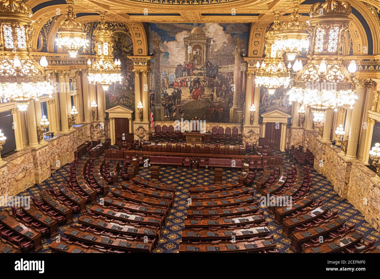 View of the House of Representatives Chamber, Pennsylvania State ...