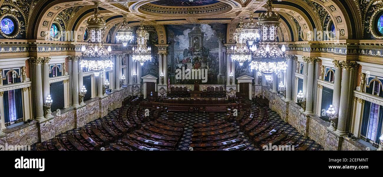 View of the House of Representatives Chamber, Pennsylvania State ...