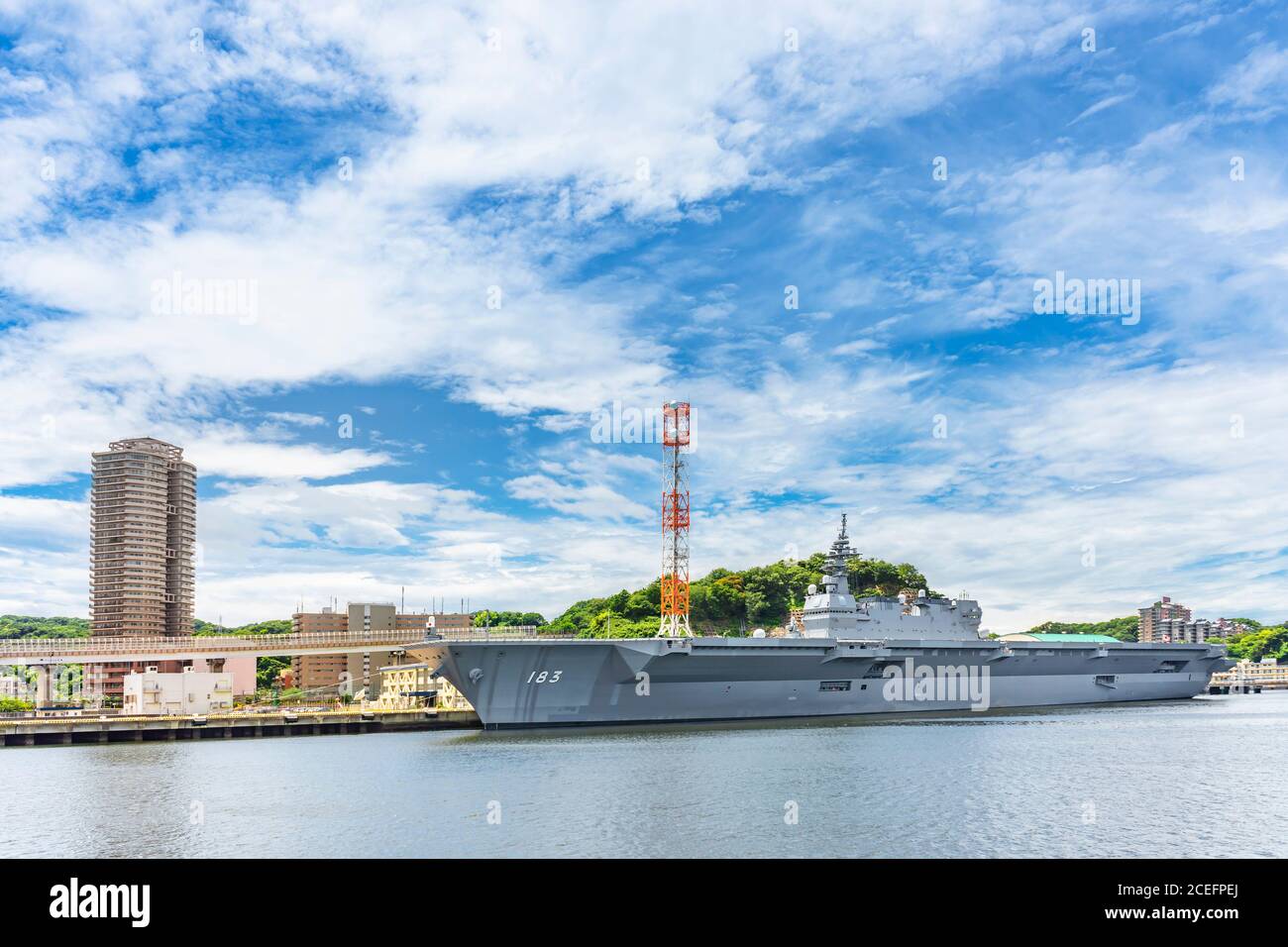 yokosuka, japan - july 19 2020: Wide angle view of the Japanese ...