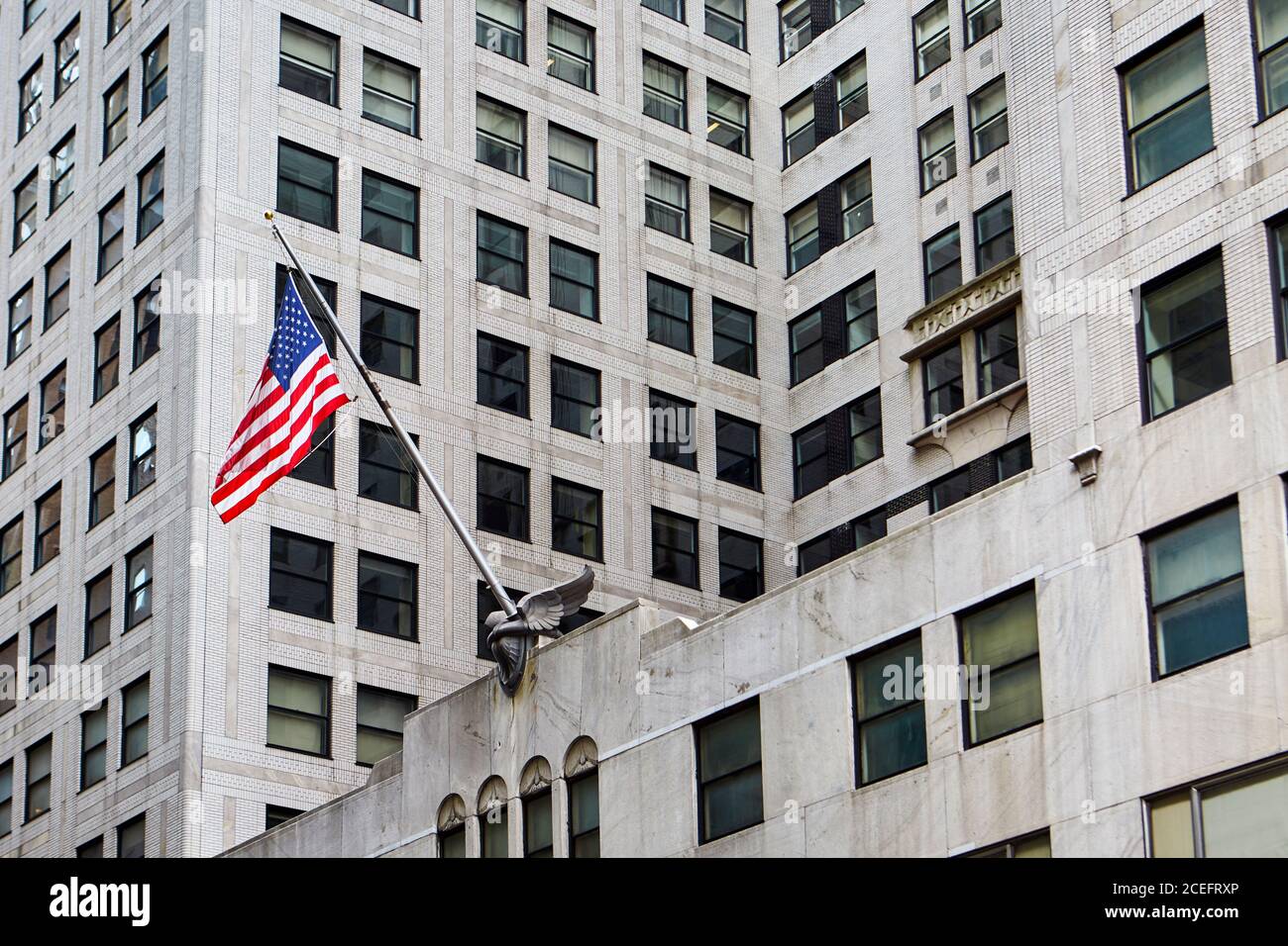 USA flag on building wall Stock Photo - Alamy