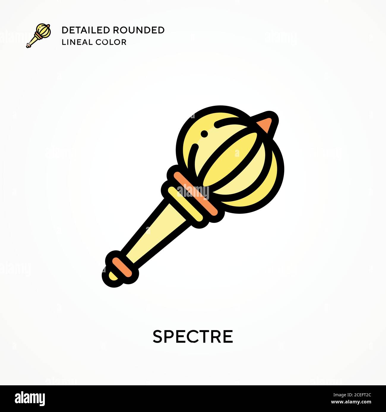 Spectre detailed rounded lineal color. Modern vector illustration ...