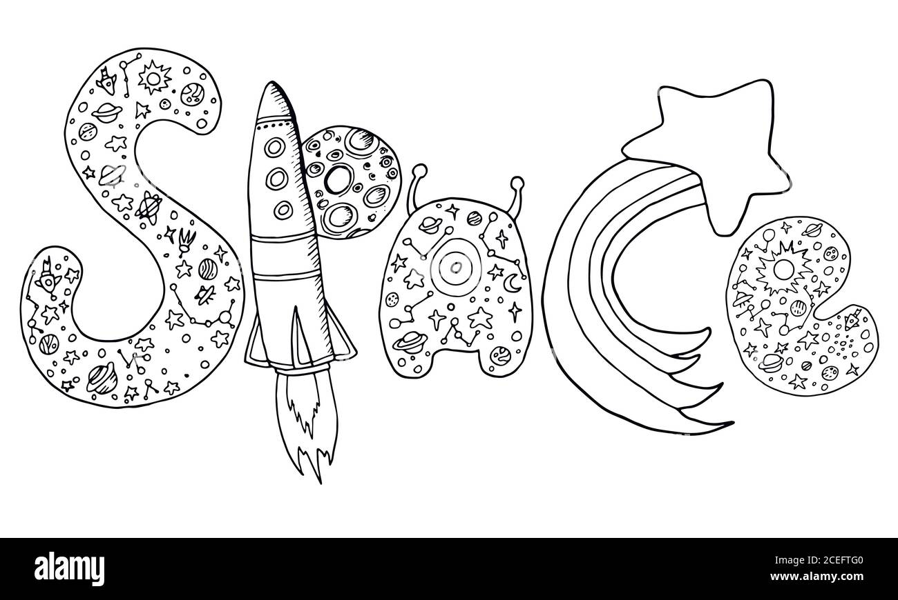 Vector drawing space Black and White Stock Photos & Images - Alamy