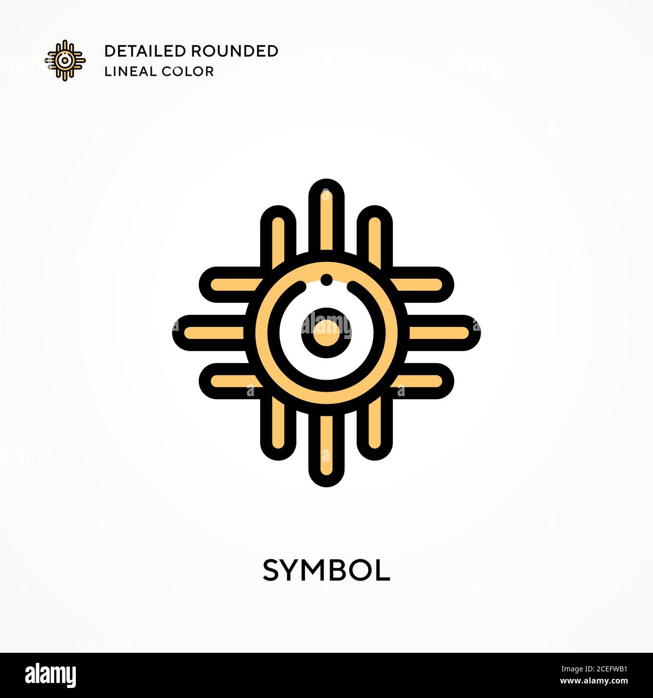 Symbol detailed rounded lineal color. Modern vector illustration ...