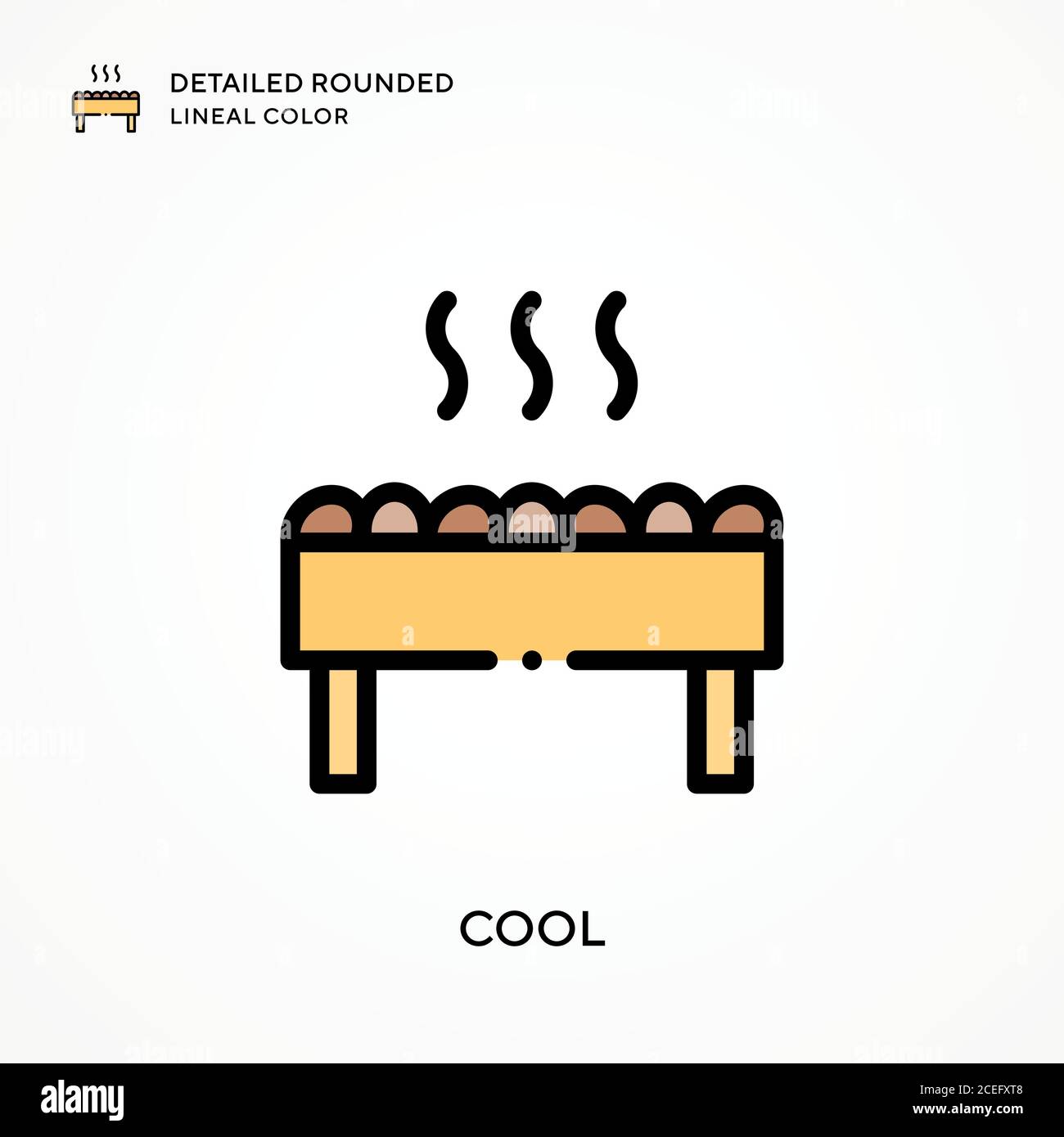 Cool detailed rounded lineal color. Modern vector illustration concepts ...