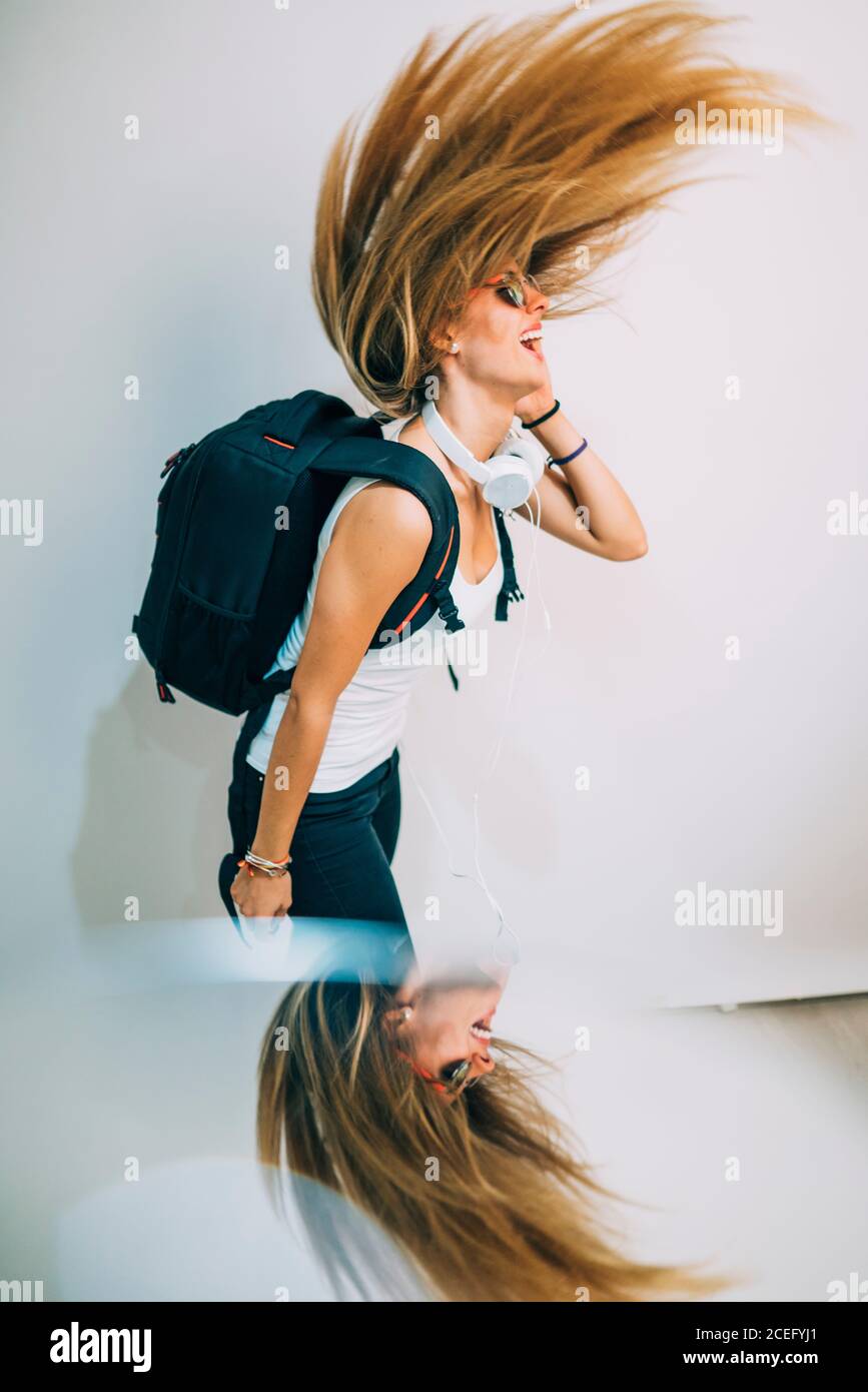 Woman fair hair dancing hi-res stock photography and images - Alamy