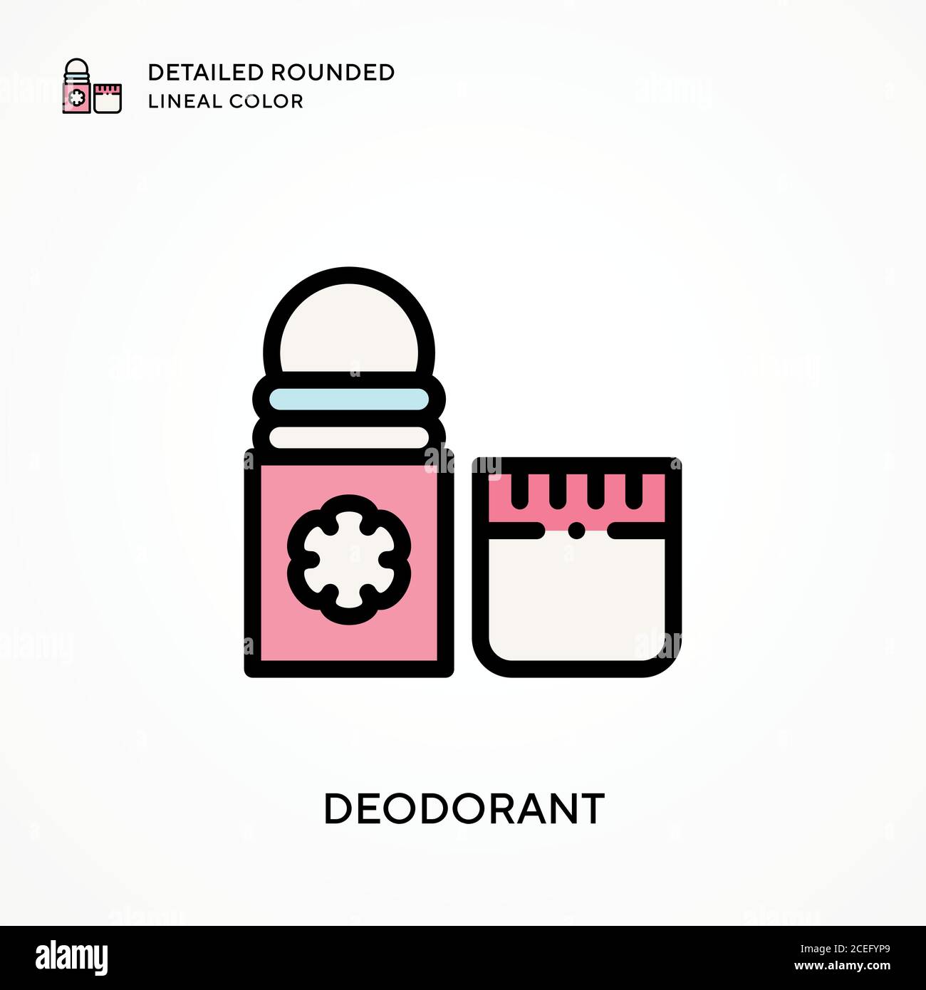 Deodorant detailed rounded lineal color. Modern vector illustration concepts. Easy to edit and ...
