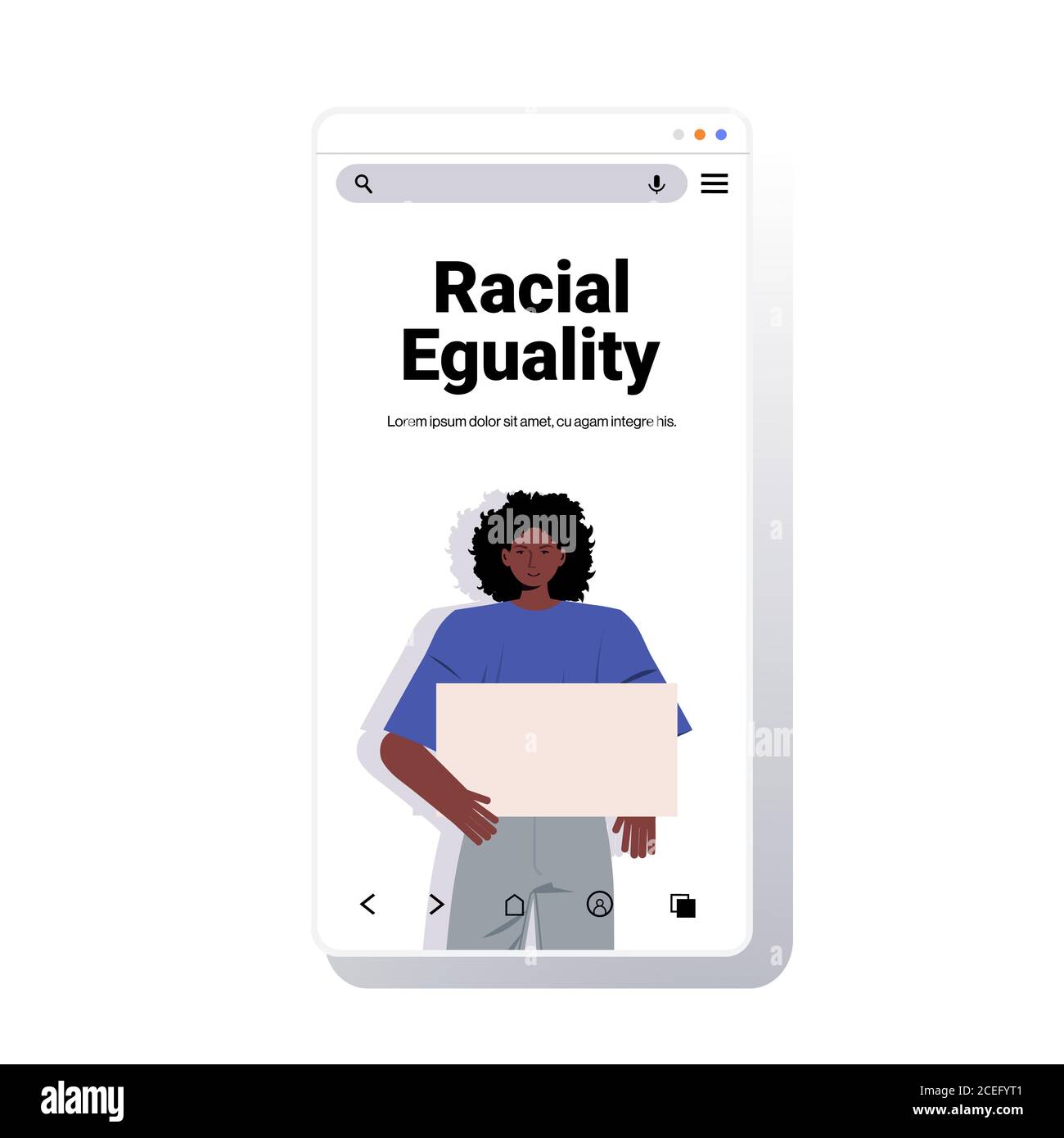 Racial justice concept cartoon Cut Out Stock Images & Pictures - Alamy