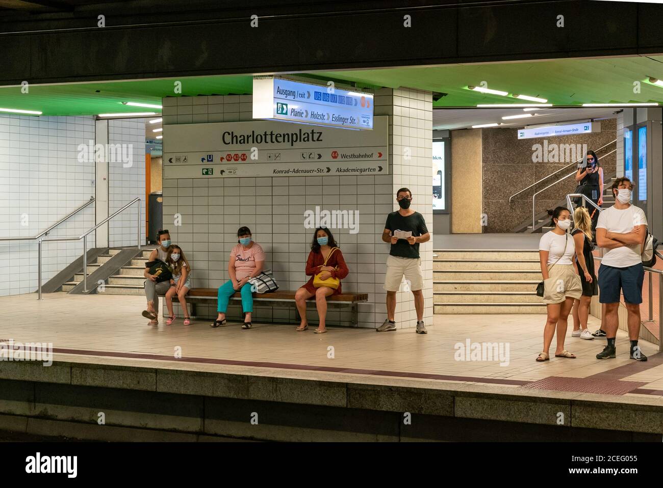 Stuttgart, BW / Germany - 21 July 2020: the subway train entering the ...