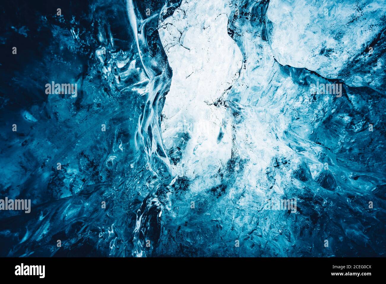 Beautiful crystal blue ice Stock Photo - Alamy