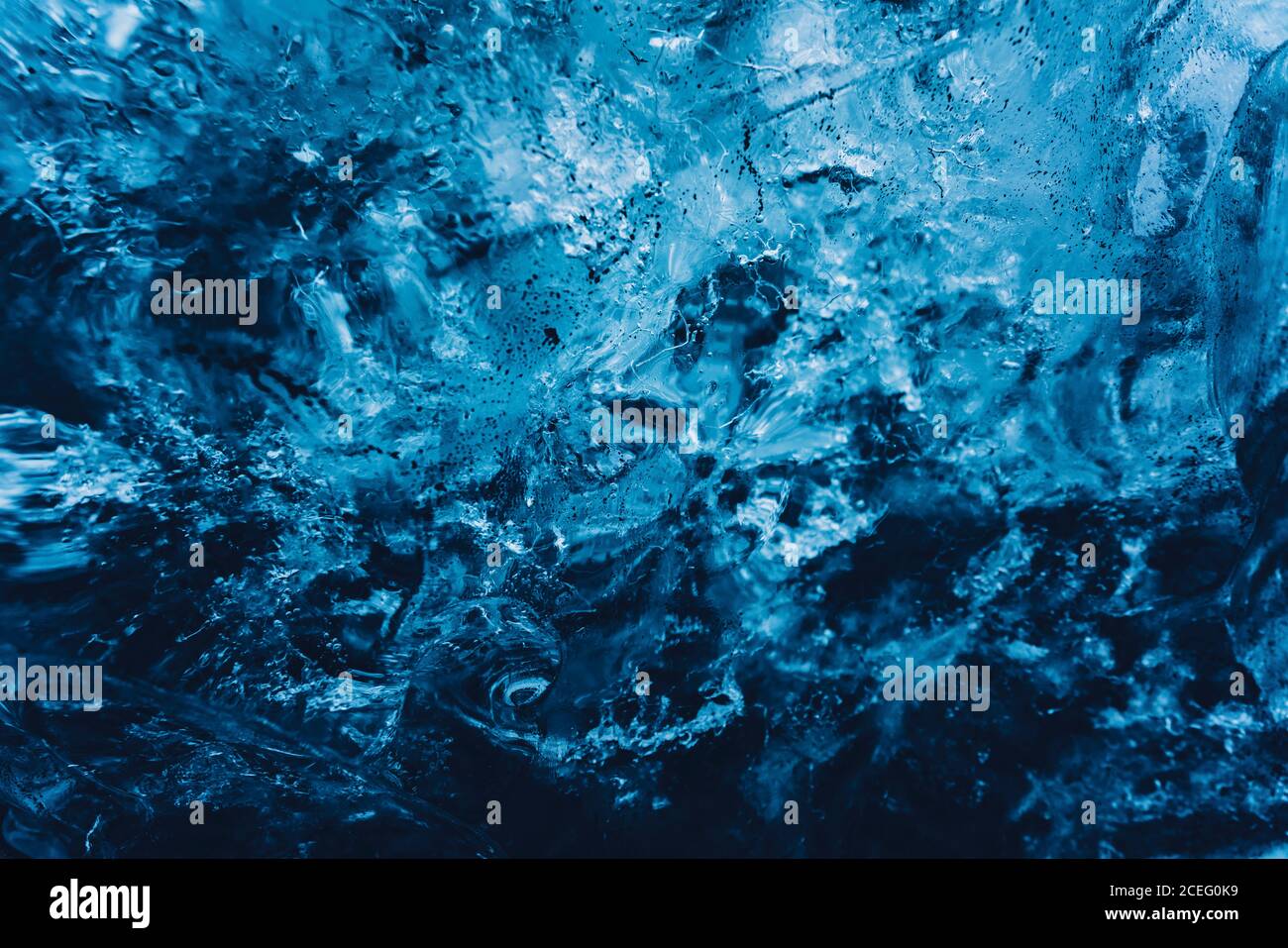 Beautiful crystal blue ice Stock Photo - Alamy