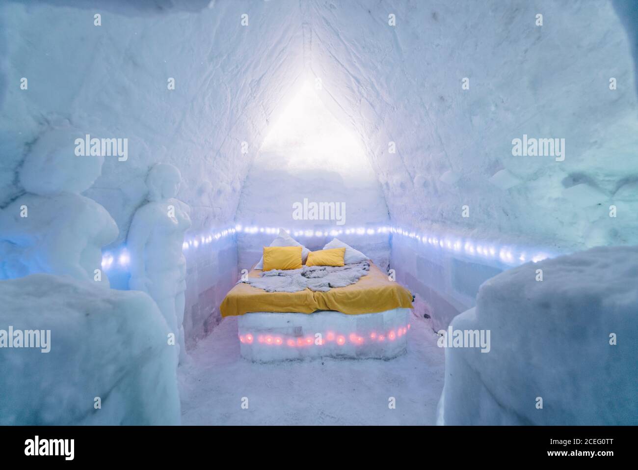 Ice hotel room Stock Photo - Alamy