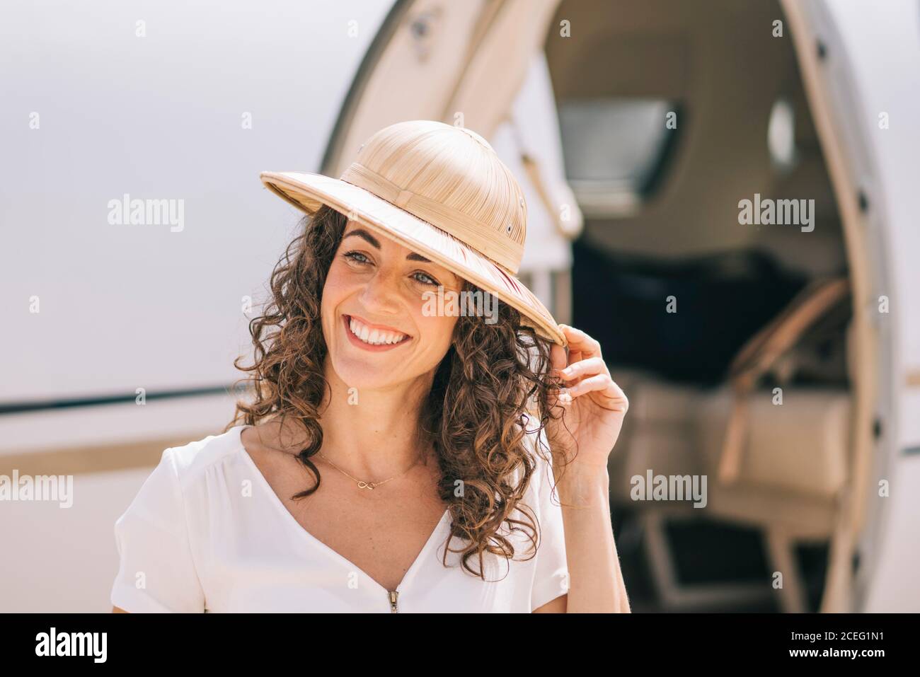 Woman Model Airplane High Resolution Stock Photography and Images - Alamy