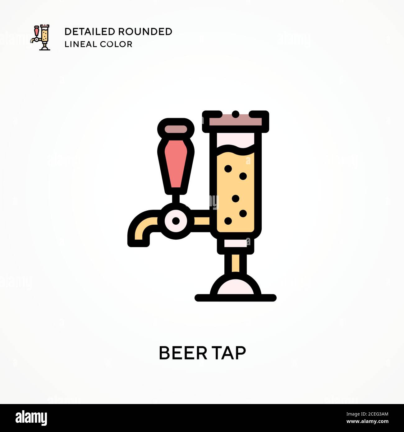 Beer pump illustration Stock Vector Images - Alamy