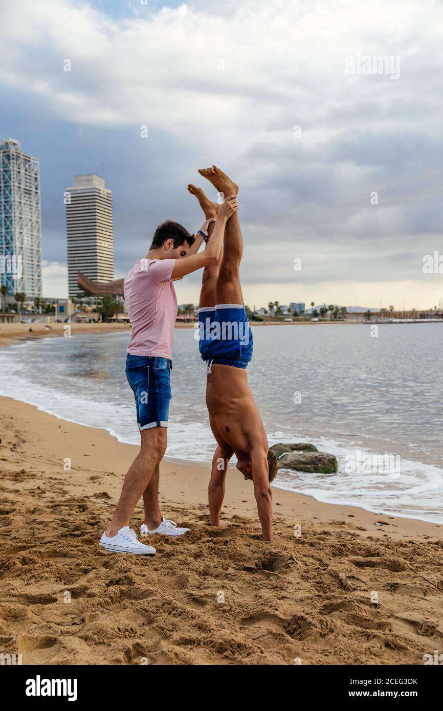 Handstand two hi-res stock photography and images - Alamy