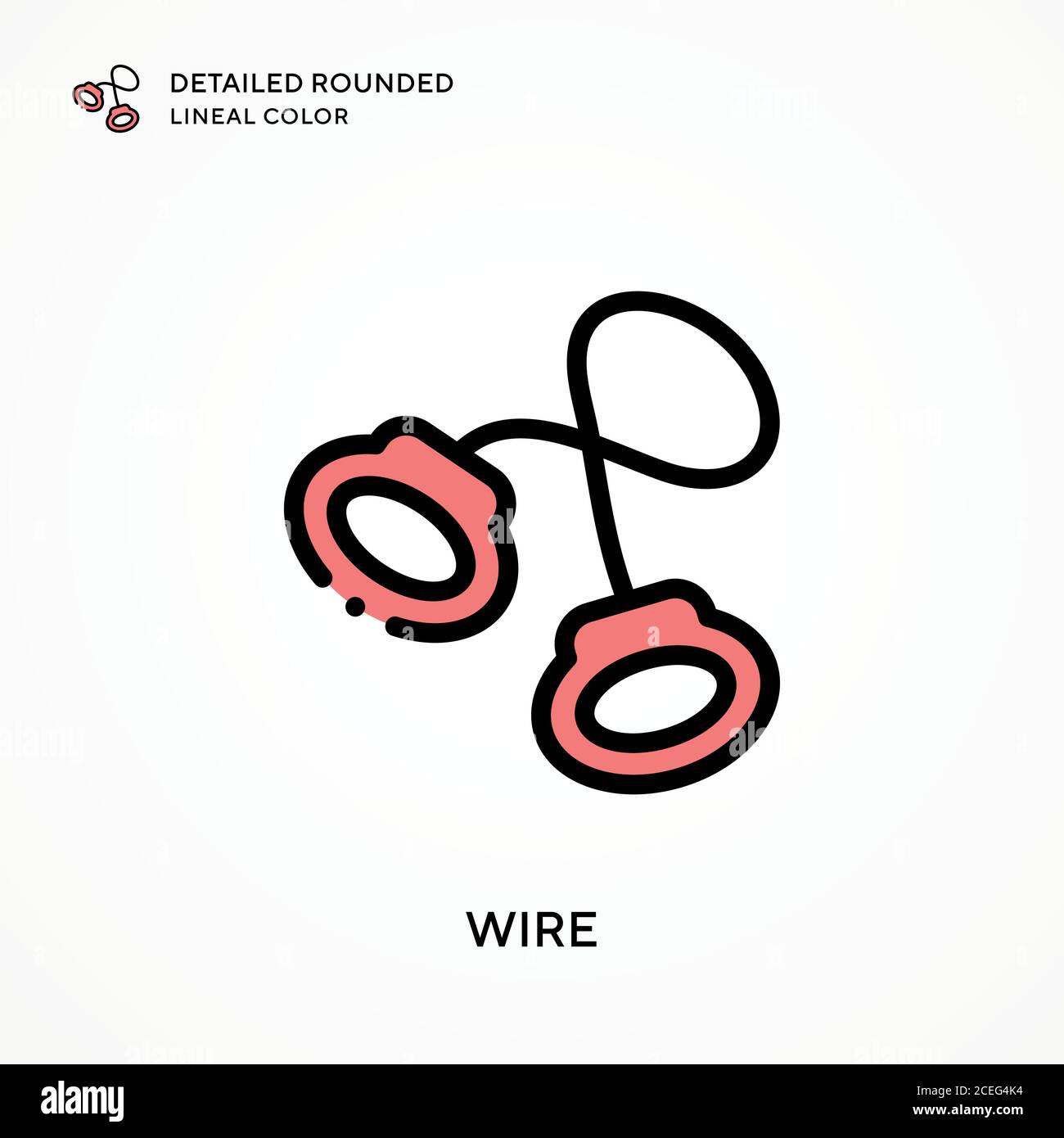 Wire detailed rounded lineal color. Modern vector illustration concepts ...