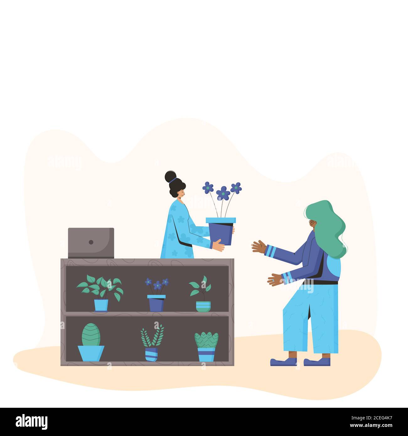 Garden store owner Stock Vector Images - Alamy