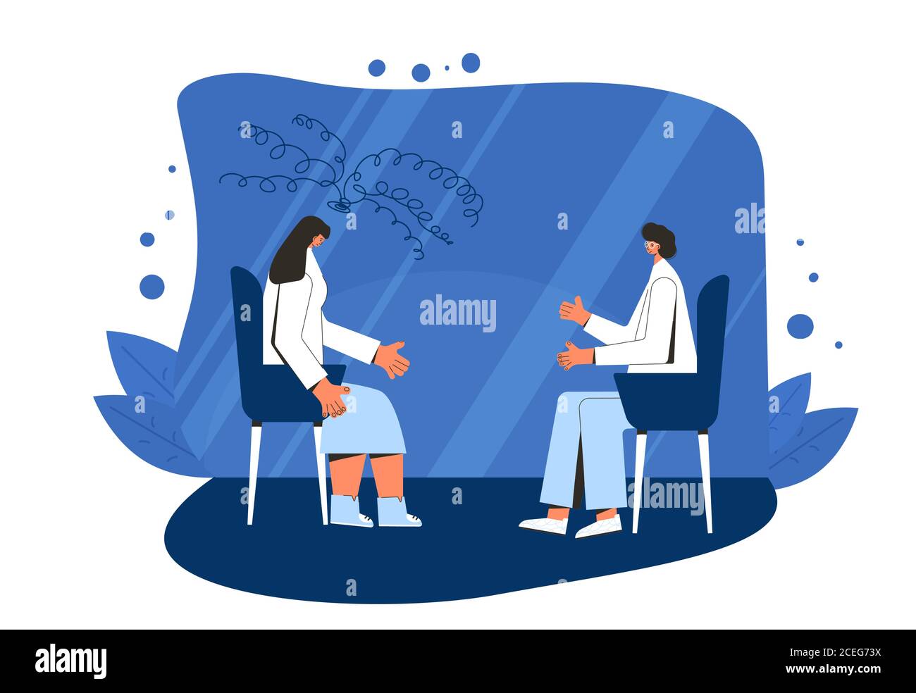 Two student talking sad Stock Vector Images - Alamy