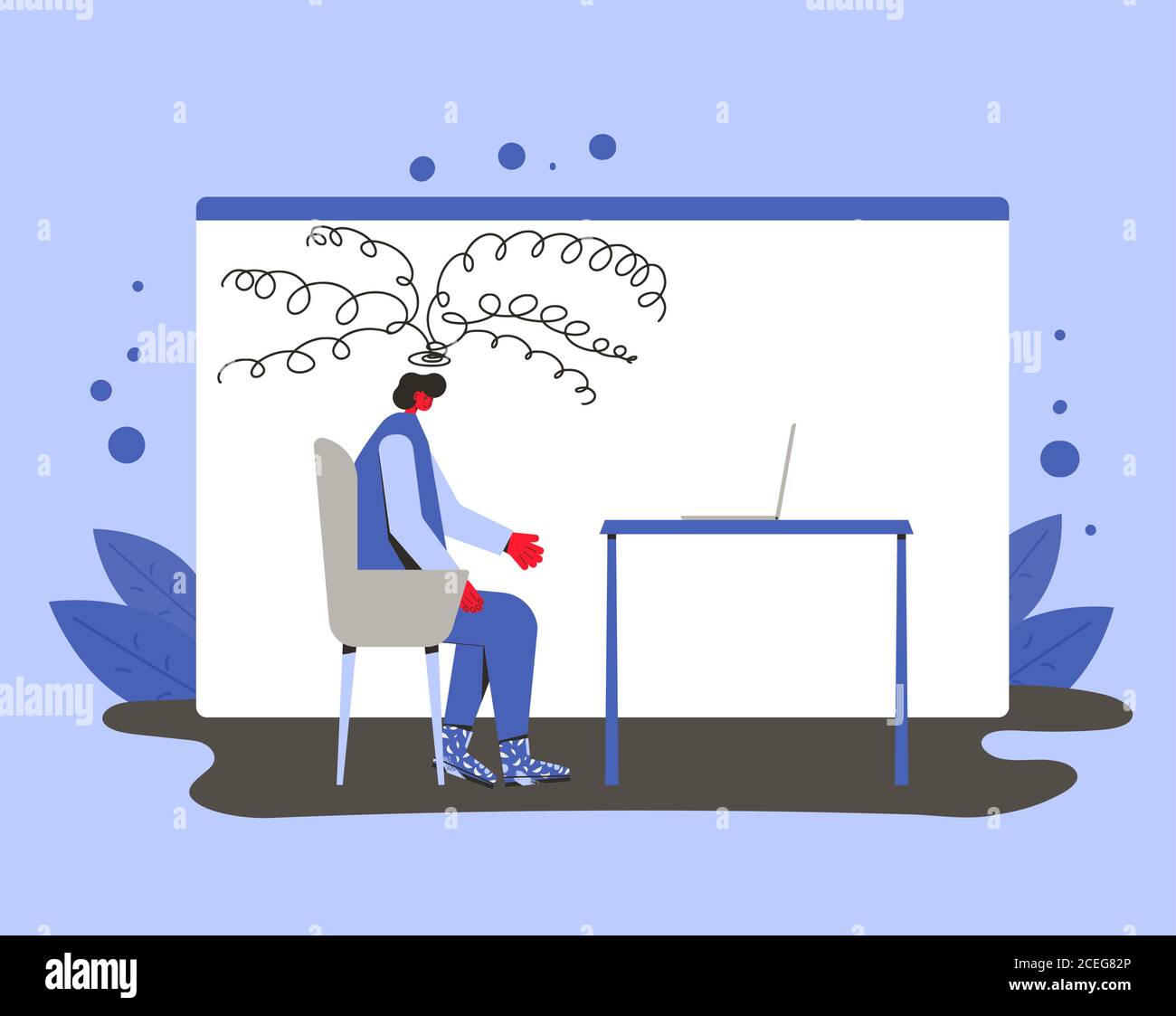 Angry boy laptop Stock Vector Images - Alamy