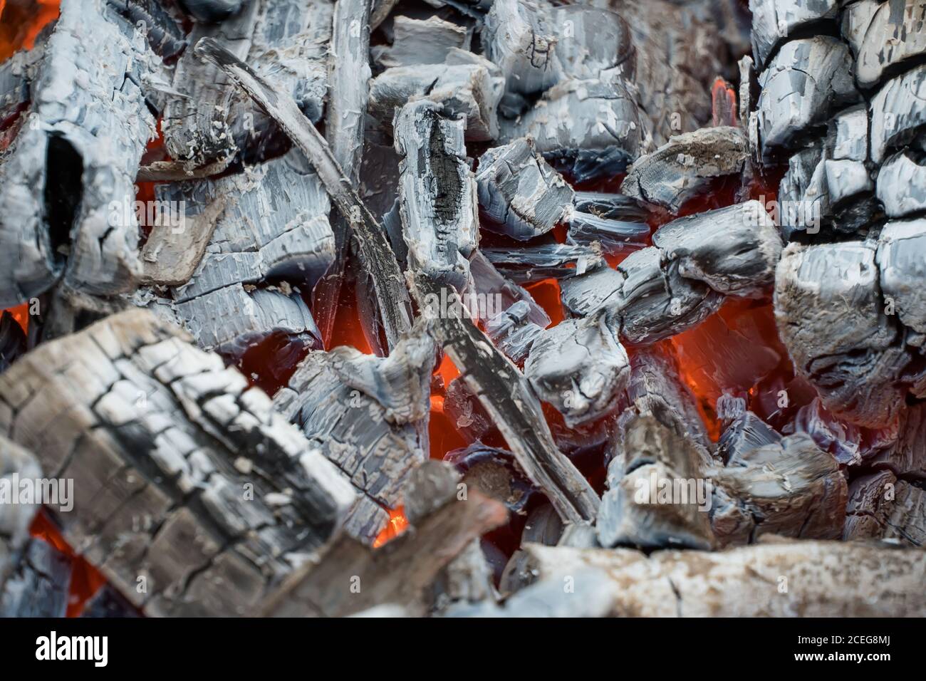 Photo Burning firewood and coals.Flaming burning sparks close-up, fire ...