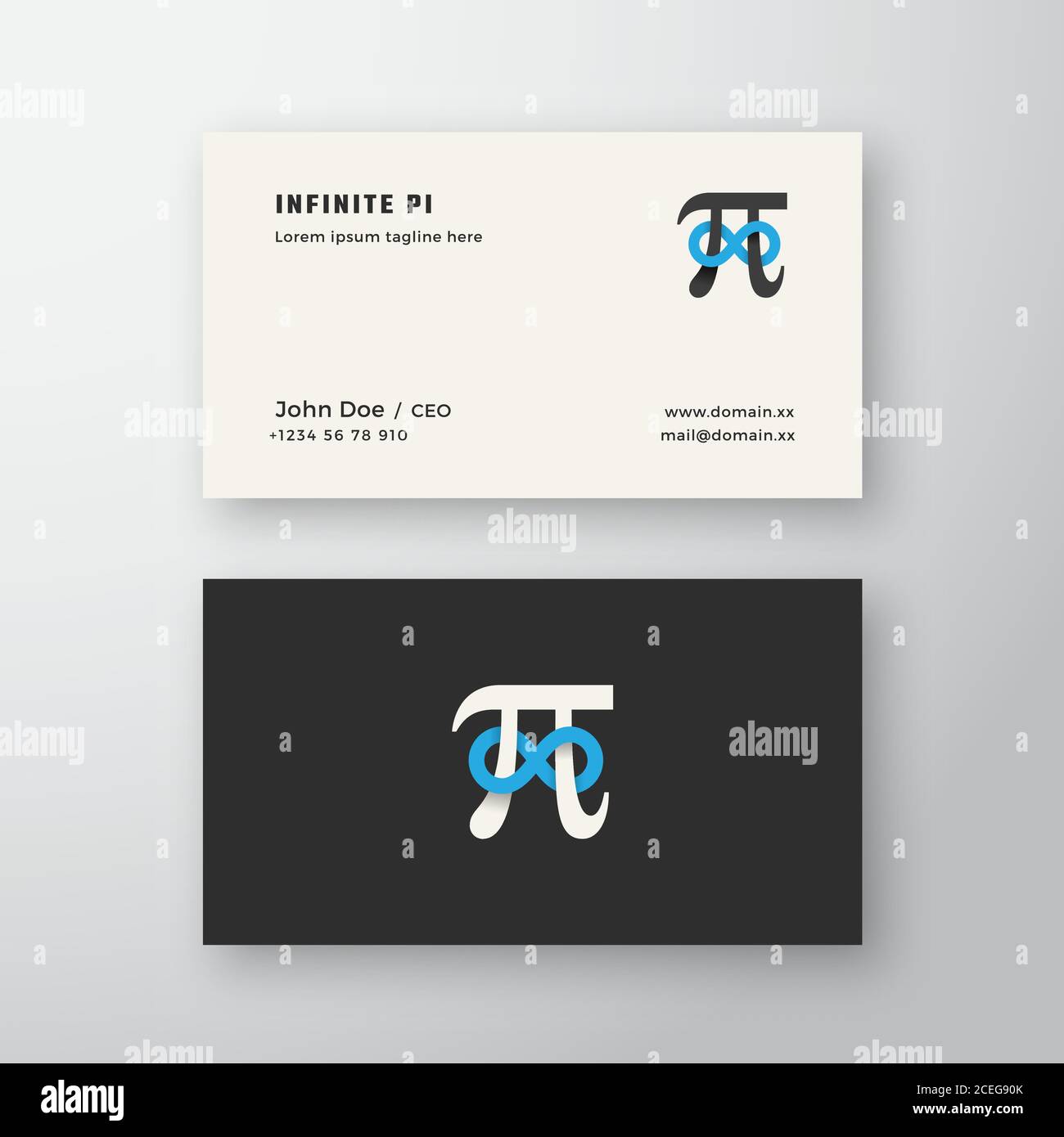 Pi Symbol with Infinity Sign Abstract Vector Sign or Logo and Business ...