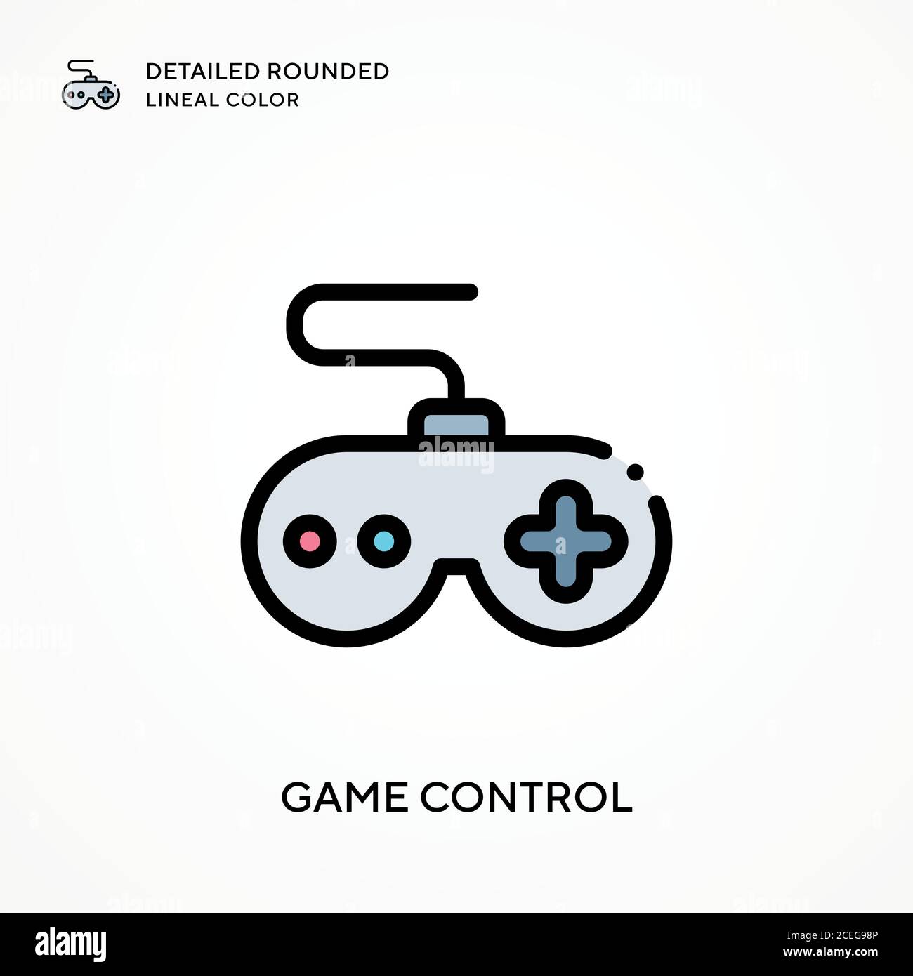 Game control detailed rounded lineal color. Modern vector illustration ... Game control detailed rounded lineal color. Modern vector illustration ...