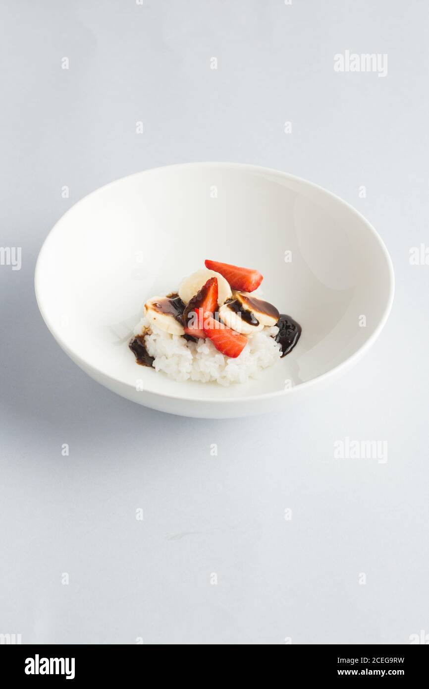 Japanese rice in bowl Stock Photo - Alamy