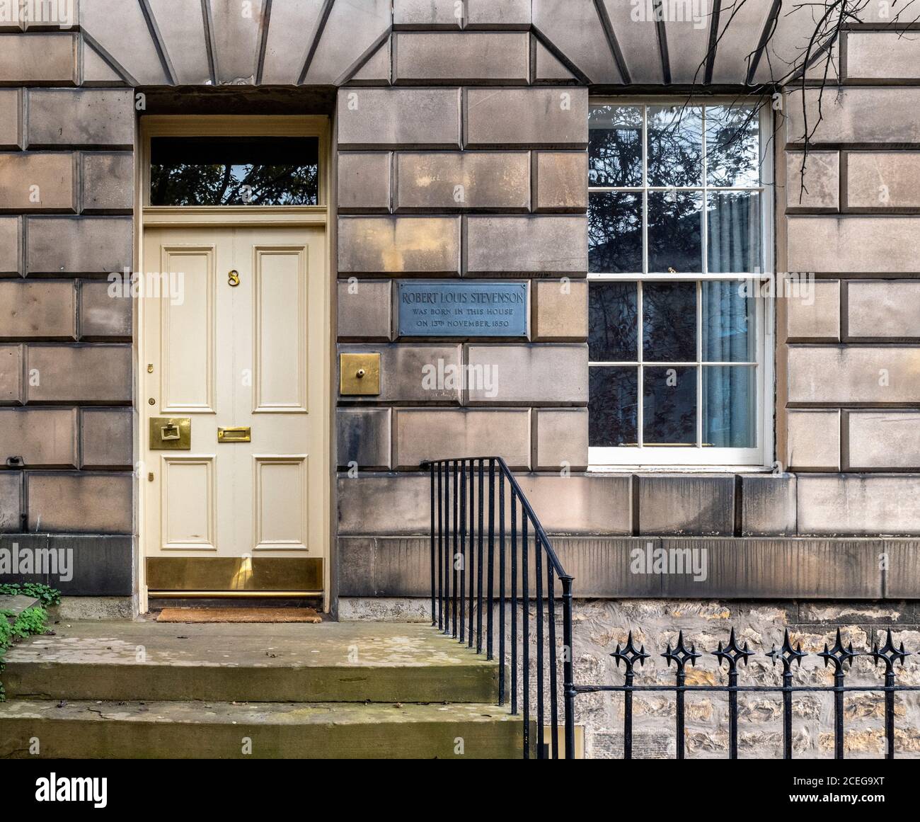 Birthplace of Robert Louis Stevenson, Edinburgh, Scotland, UK Stock ...