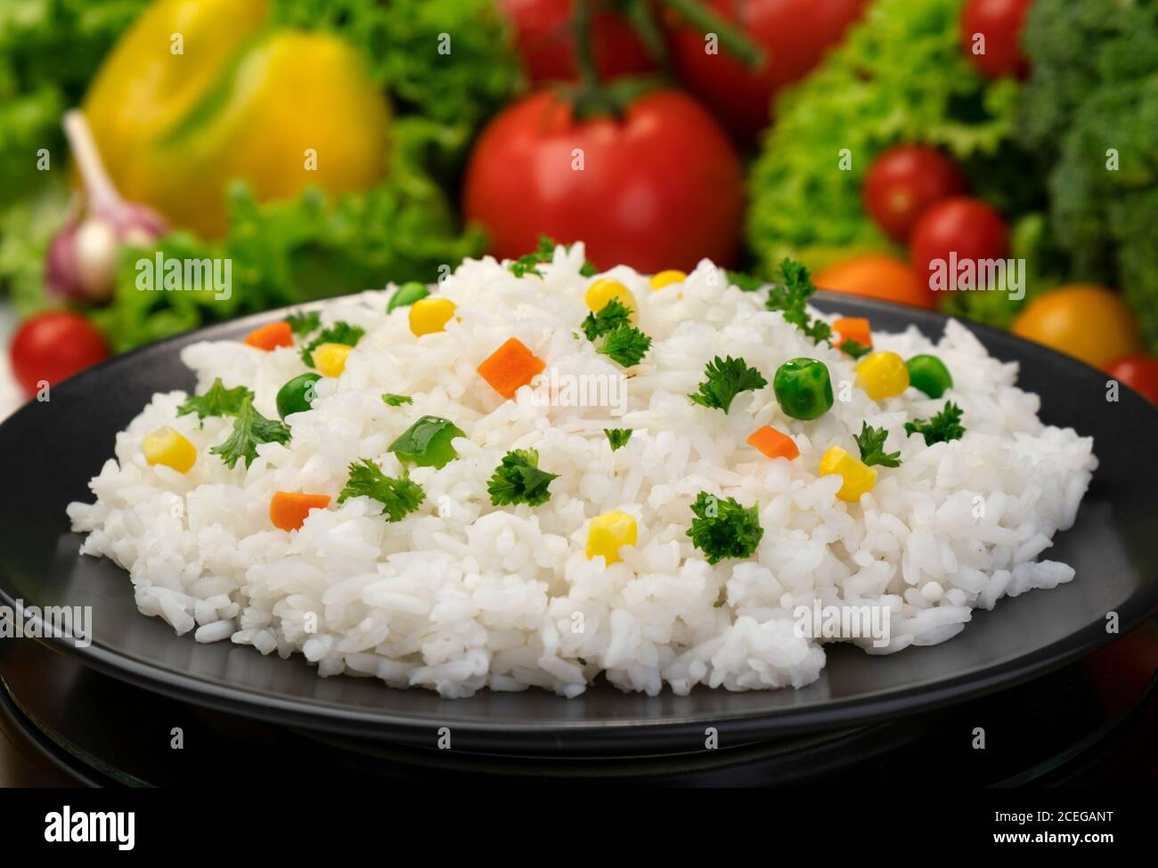 Cooked rice with vegetables hi-res stock photography and images - Alamy