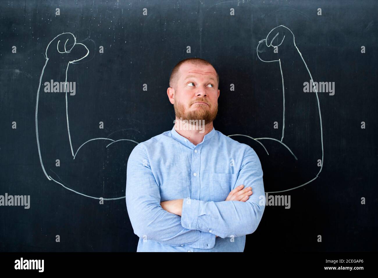 Successful businessman muscles success hi-res stock photography and ...