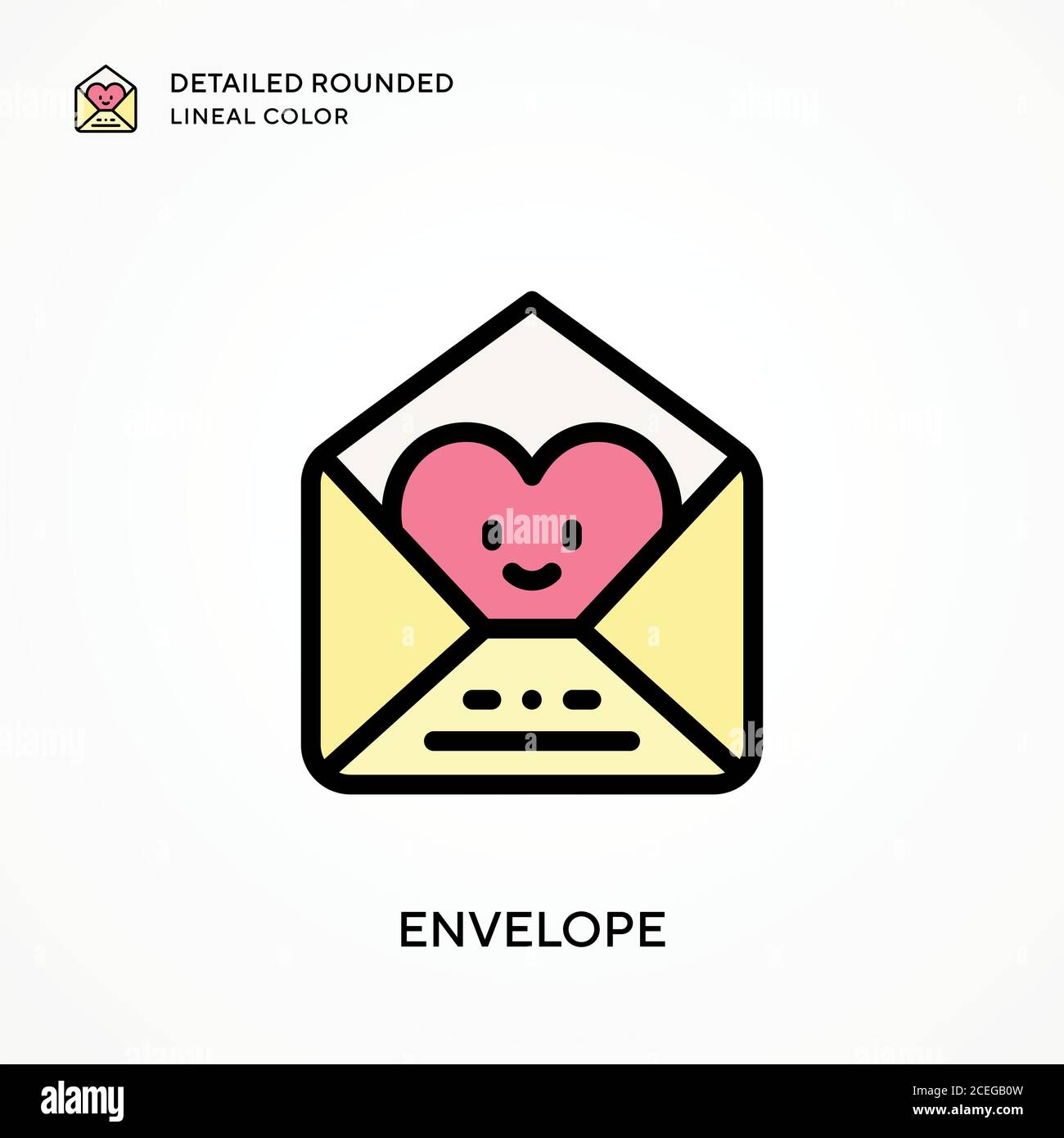 Envelope detailed rounded lineal color. Modern vector illustration concepts. Easy to edit and ...