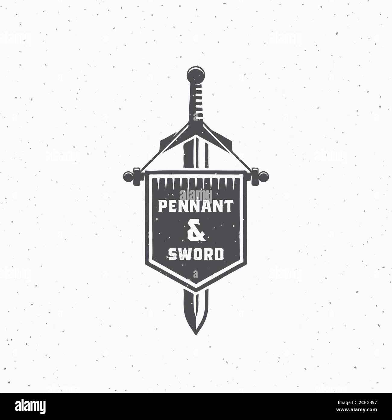 Sword logo hi-res stock photography and images - Alamy