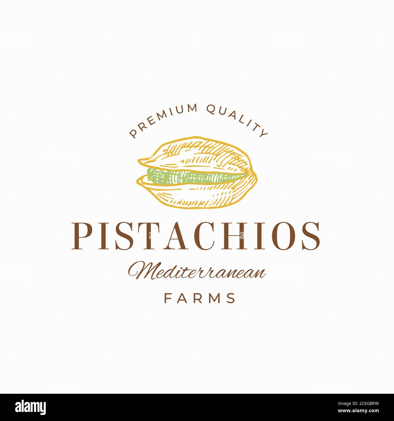 Premium Quality Pistachios Abstract Vector Sign, Symbol or Logo ...