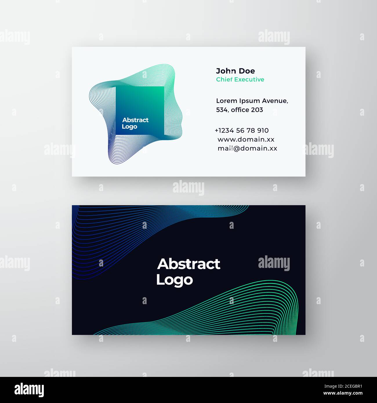Square Blend Emblem Abstract Vector Sign or Logo and Business Card ...
