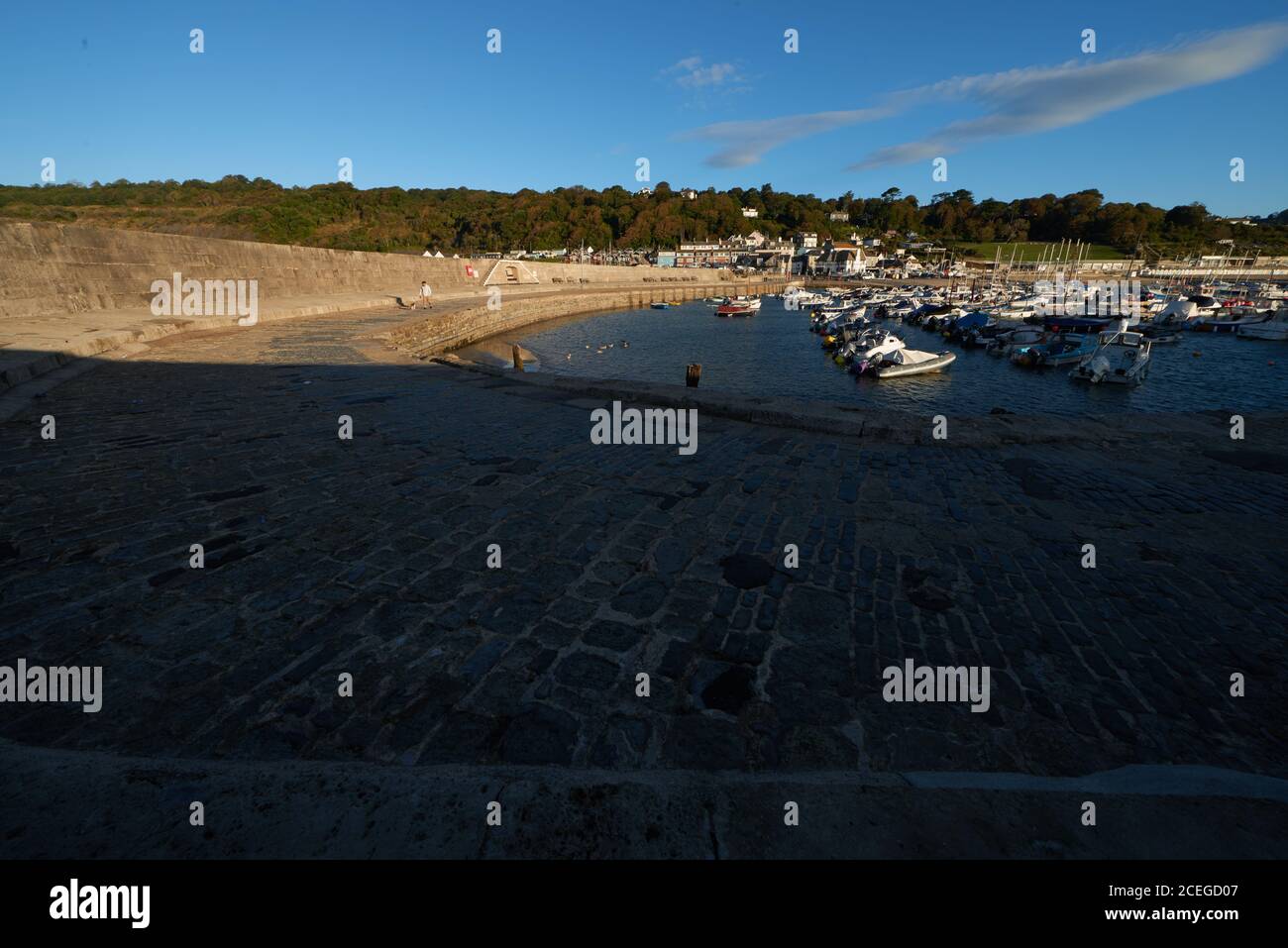 Beautiful historic Lyme Regis Dorset UK. UNESCO site, famous fossil ...