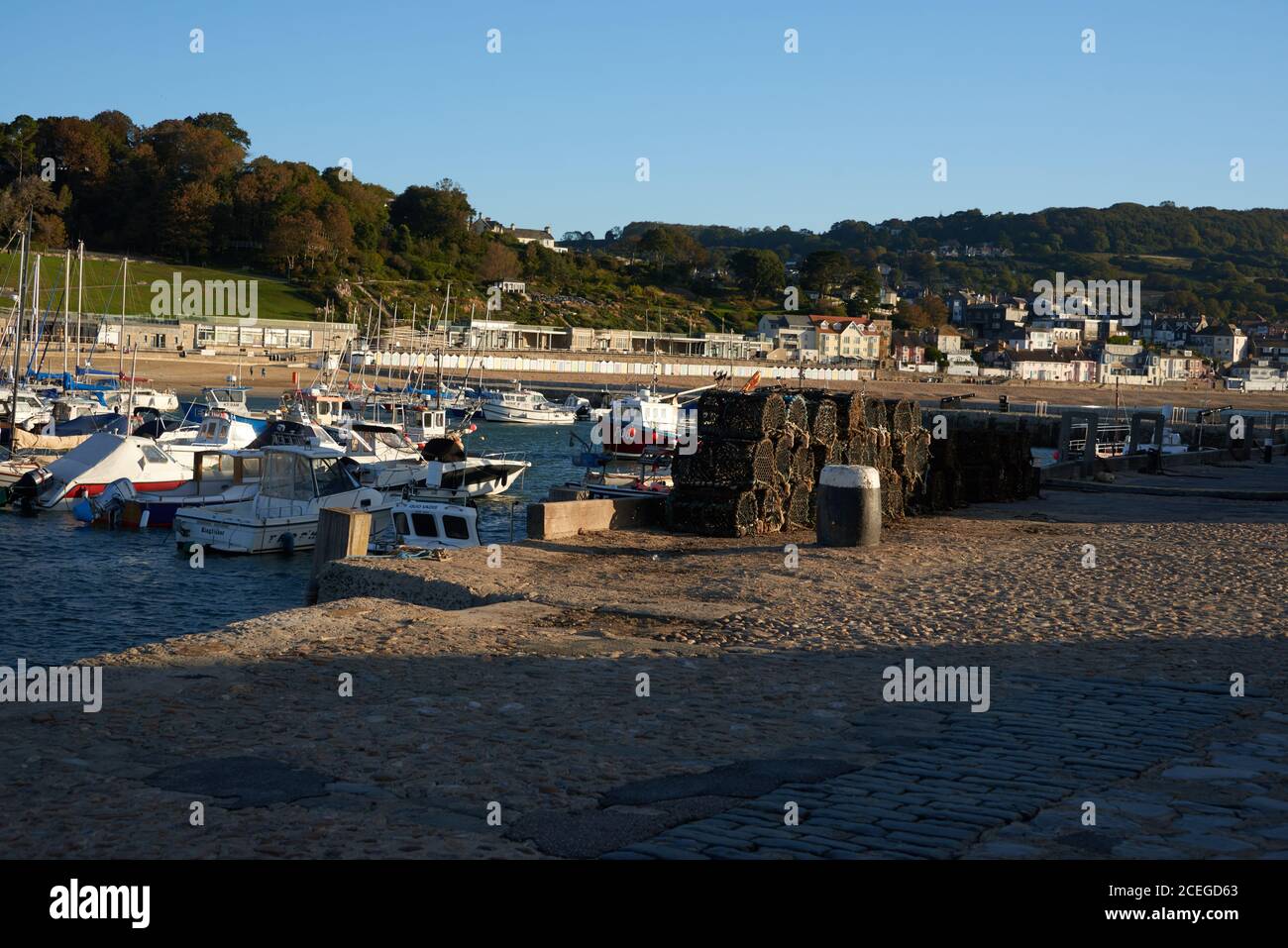 Beautiful historic Lyme Regis Dorset UK. UNESCO site, famous fossil ...