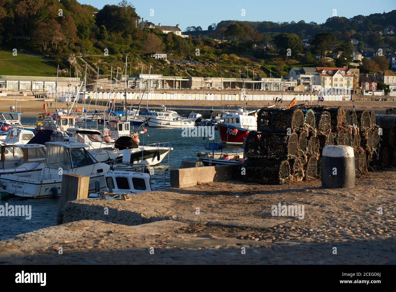 Beautiful historic Lyme Regis Dorset UK. UNESCO site, famous fossil ...