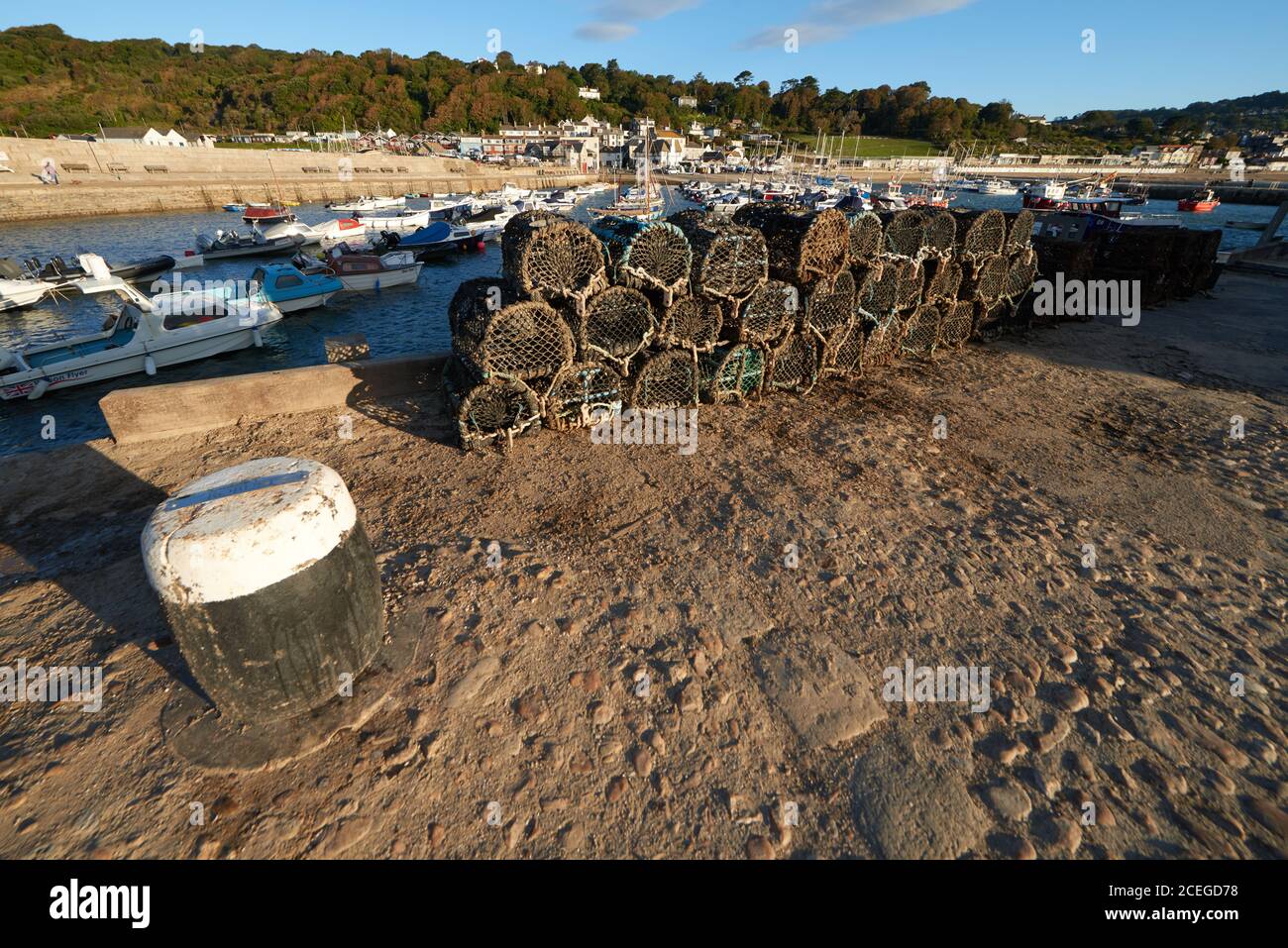 Beautiful historic Lyme Regis Dorset UK. UNESCO site, famous fossil ...
