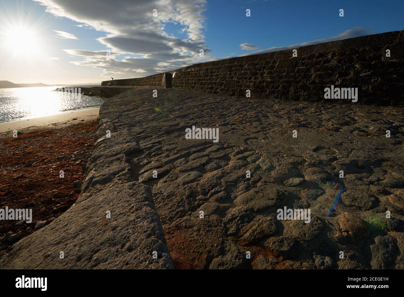Beautiful historic Lyme Regis Dorset UK. UNESCO site, famous fossil ...