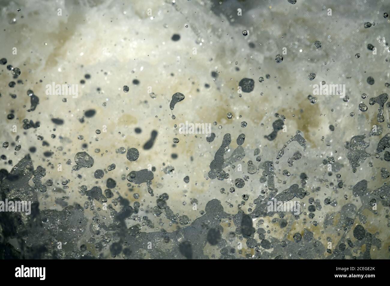 Water splashes from waterfall close-up. Beauty of clear spring water ...