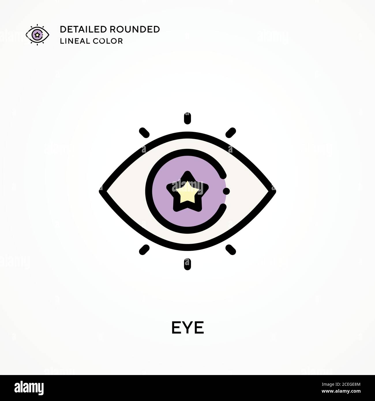 Eye detailed rounded lineal color. Modern vector illustration concepts ...