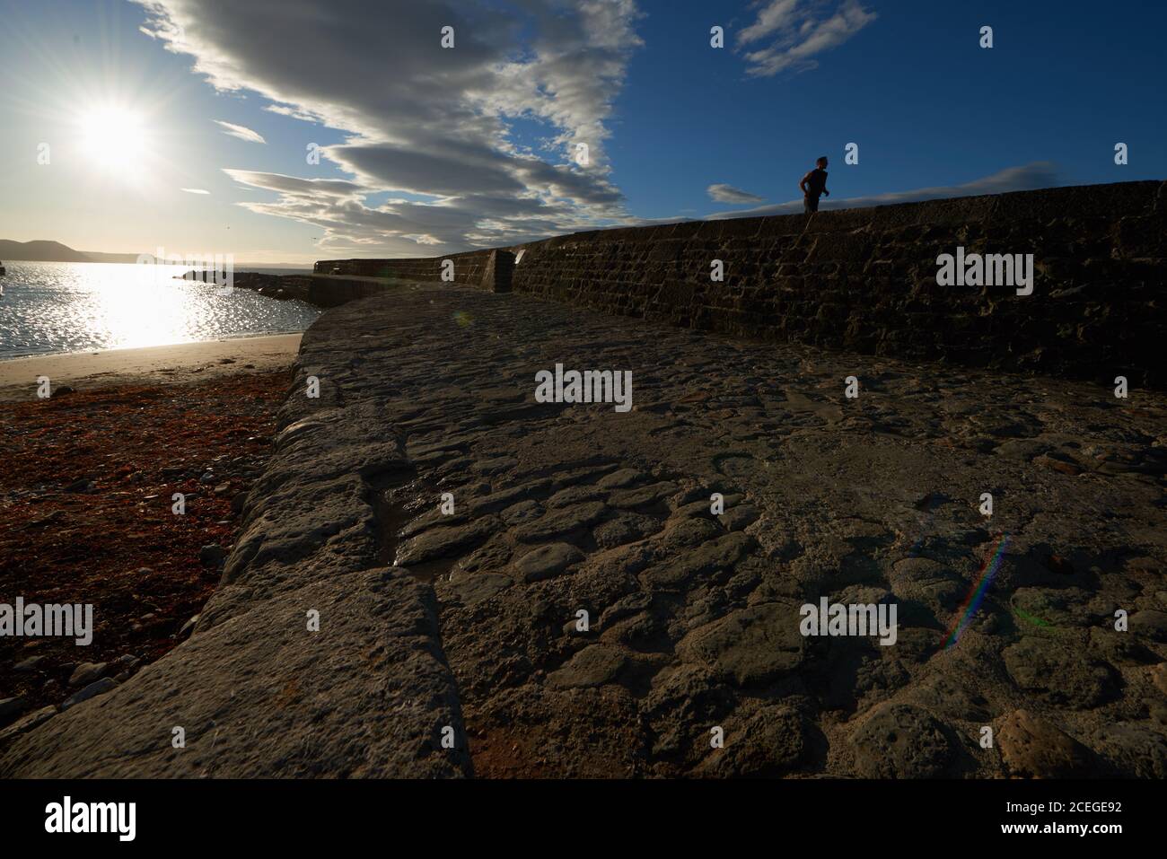 Beautiful historic Lyme Regis Dorset UK. UNESCO site, famous fossil ...