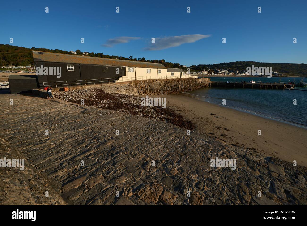Beautiful historic Lyme Regis Dorset UK. UNESCO site, famous fossil ...