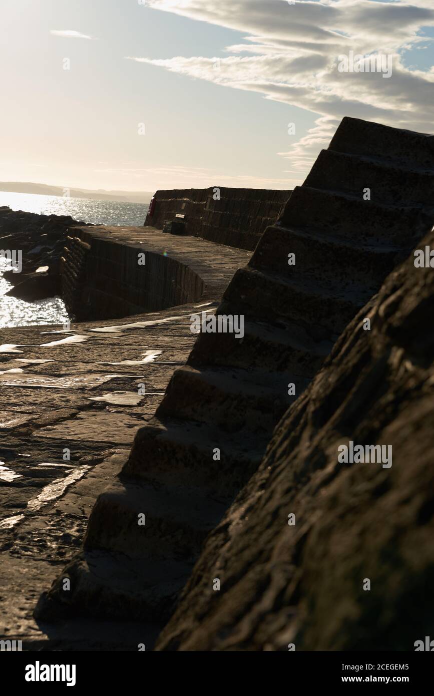 Beautiful historic Lyme Regis Dorset UK. UNESCO site, famous fossil ...
